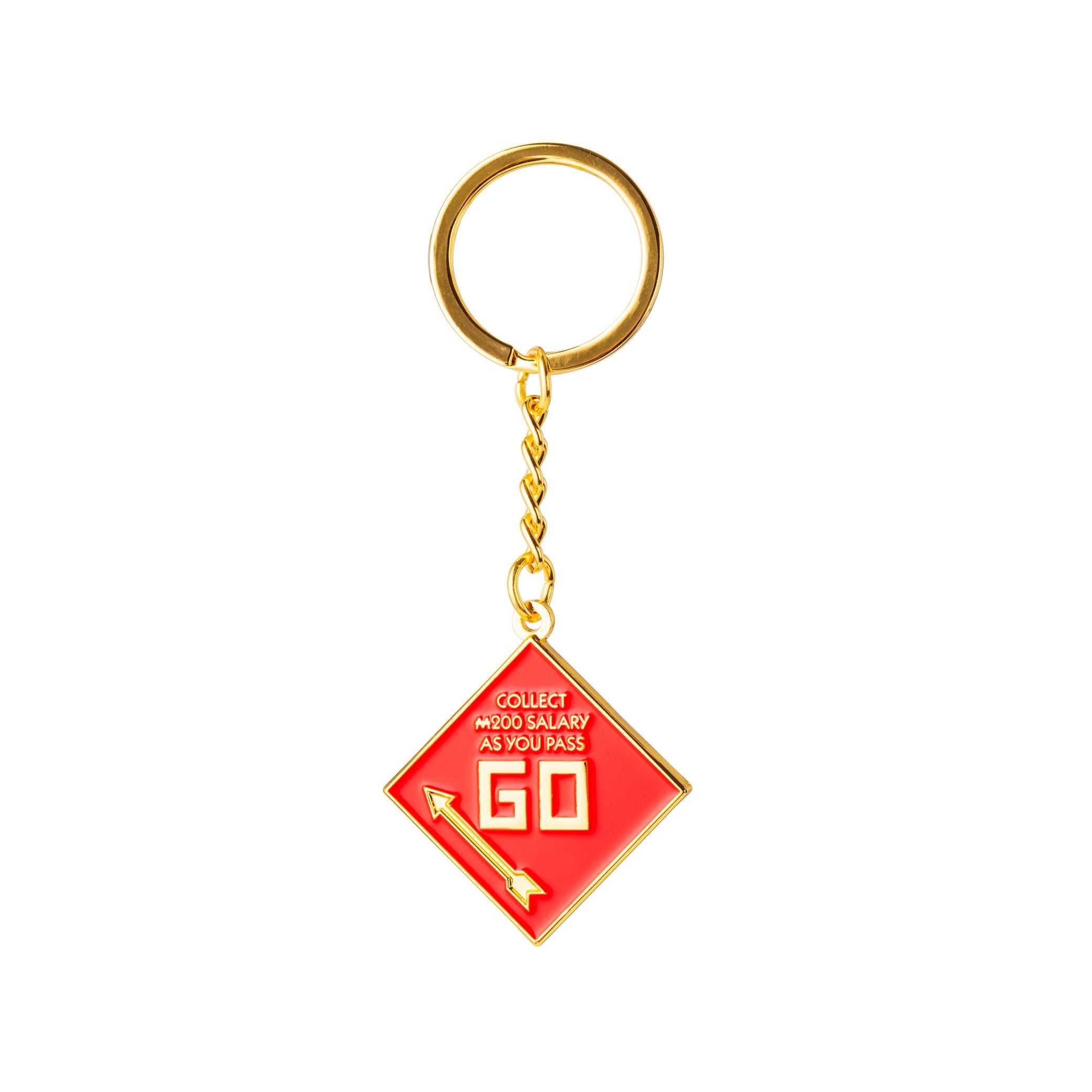 Metal Keychain - Pass & Go (Red/Gold) – Monopoly Dreams Melbourne ...